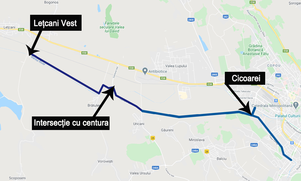 FOTO/HARTA Pe unde trece traseul Lețcani – Cicoarei – Dacia ca ...
